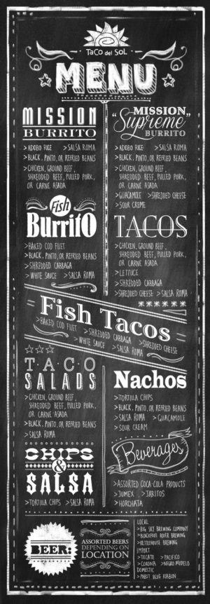 11 Beautiful Chalkboard Menu Examples From Cafes, Restaurants and More ...