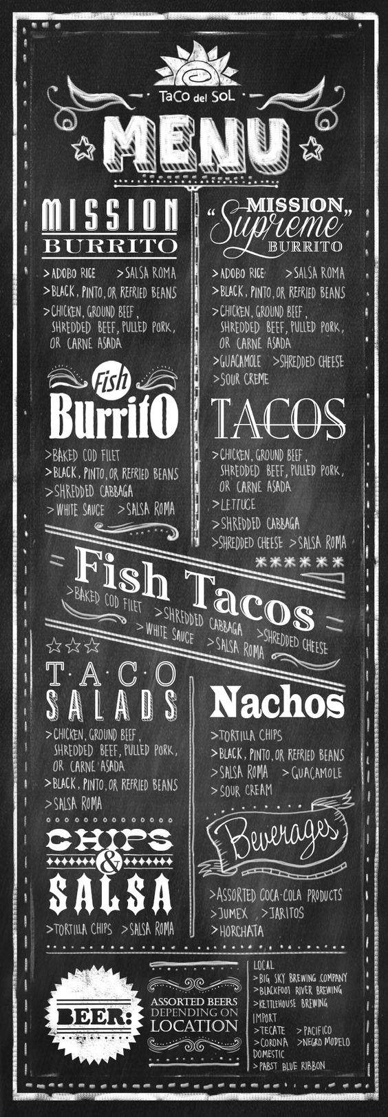 11 Beautiful Chalkboard Menu Examples From Cafes, Restaurants and More ...